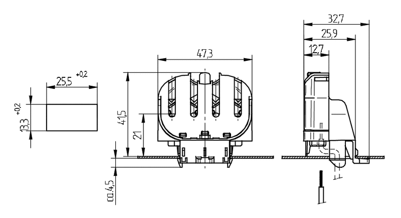 BJB Germany PLL Red Push Botton 2G11 UV Lamp Holder/Connector (Qty 60 ...